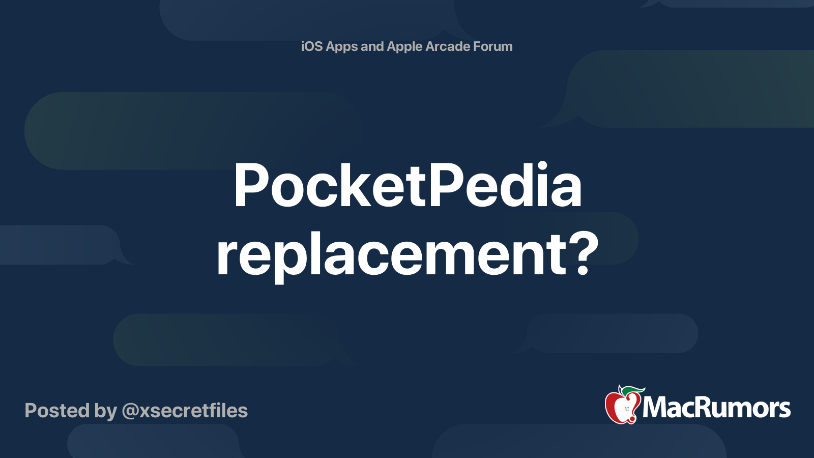 PocketPedia replacement? | MacRumors Forums