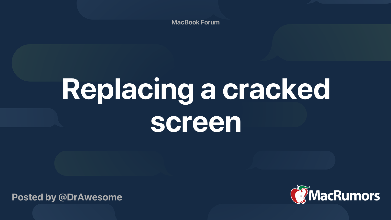 Replacing a cracked screen | MacRumors Forums