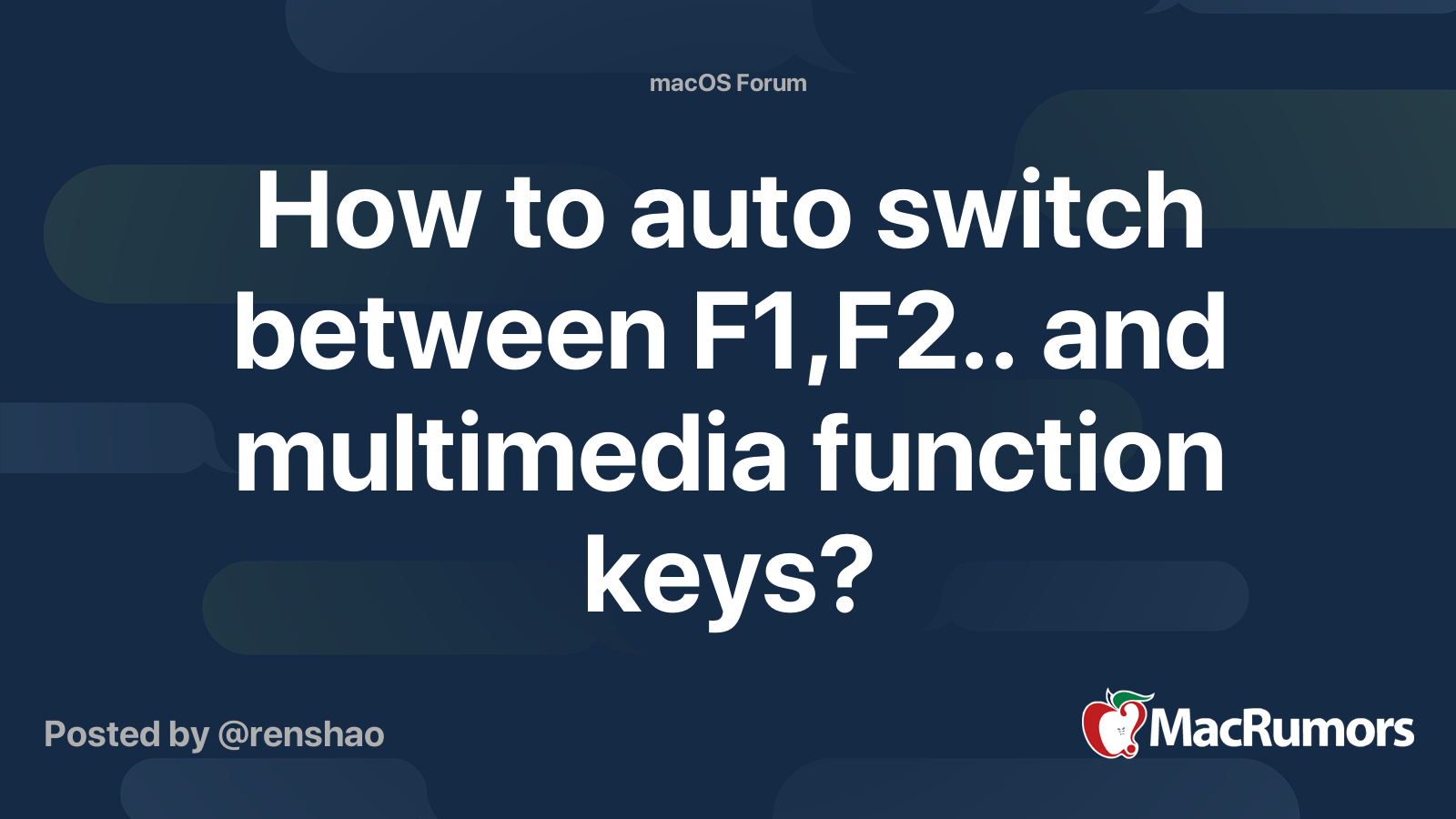 How to auto switch between F1,F2.. and multimedia function keys ...
