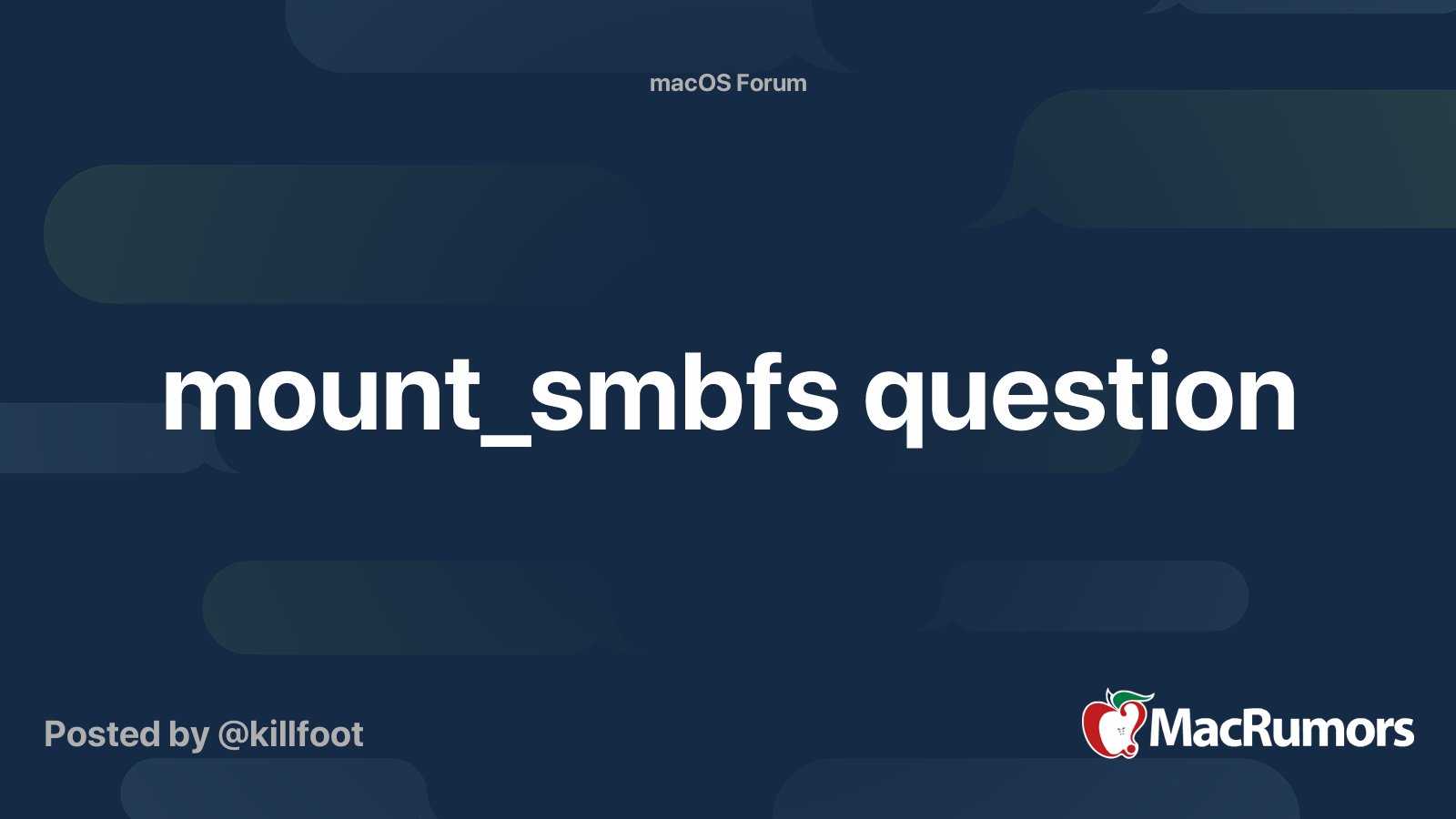 mount_smbfs question | MacRumors Forums