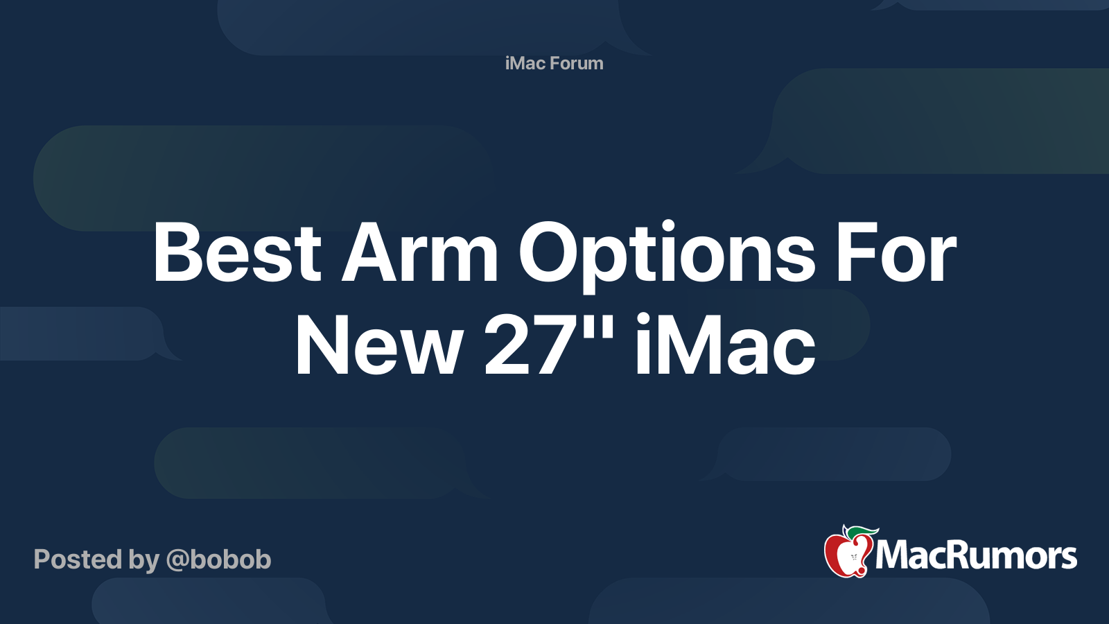 Best Arm Options For New 27" iMac | MacRumors Forums