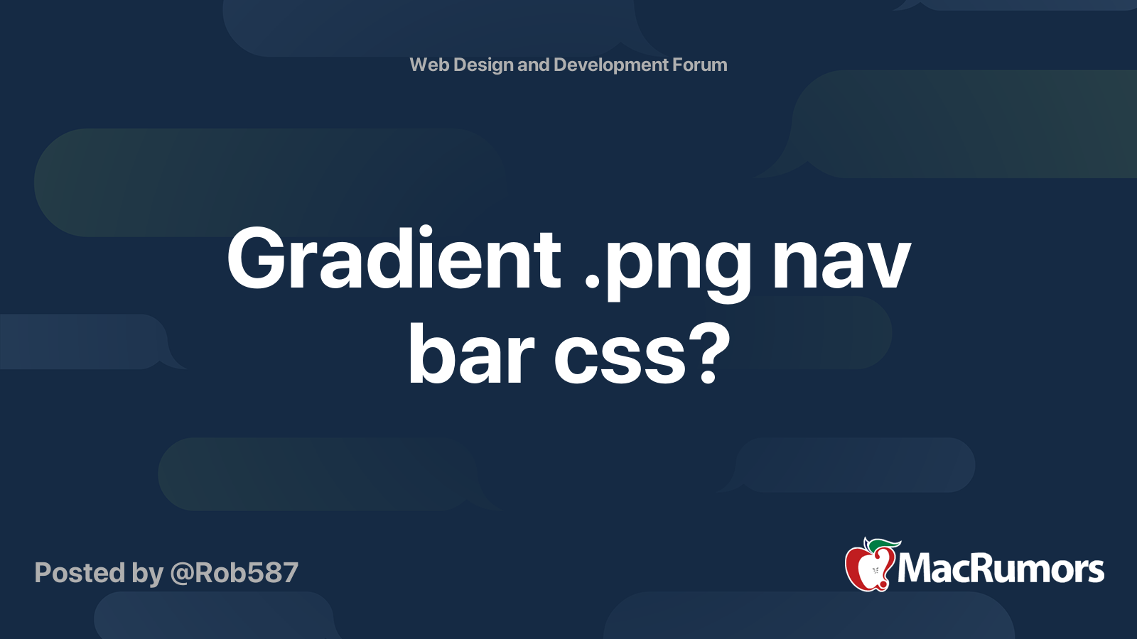 Gradient .png nav bar css? | MacRumors Forums