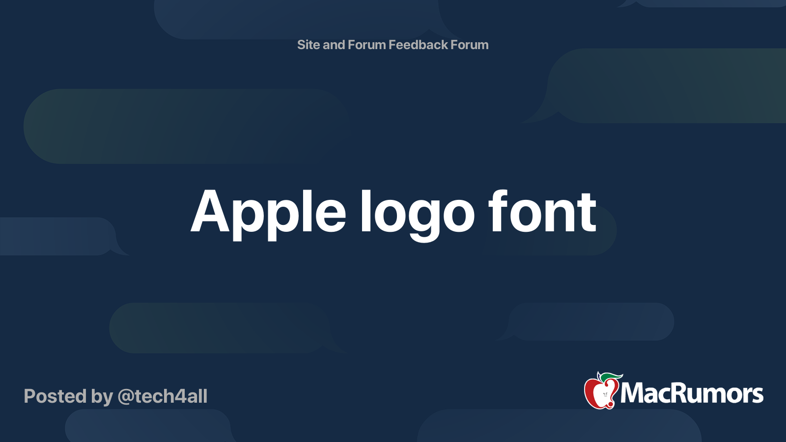 Apple logo font | MacRumors Forums