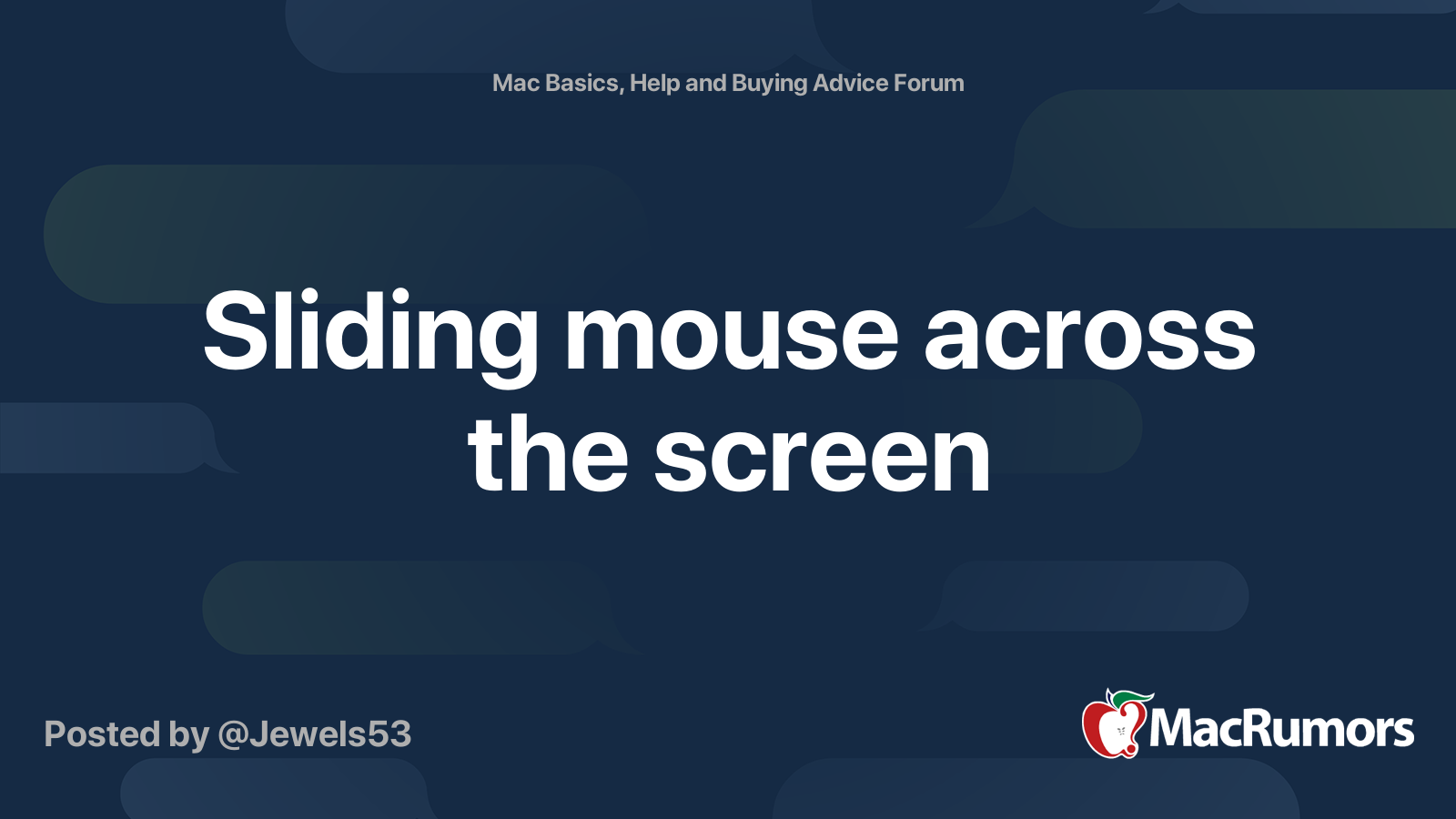 Sliding mouse across the screen | MacRumors Forums