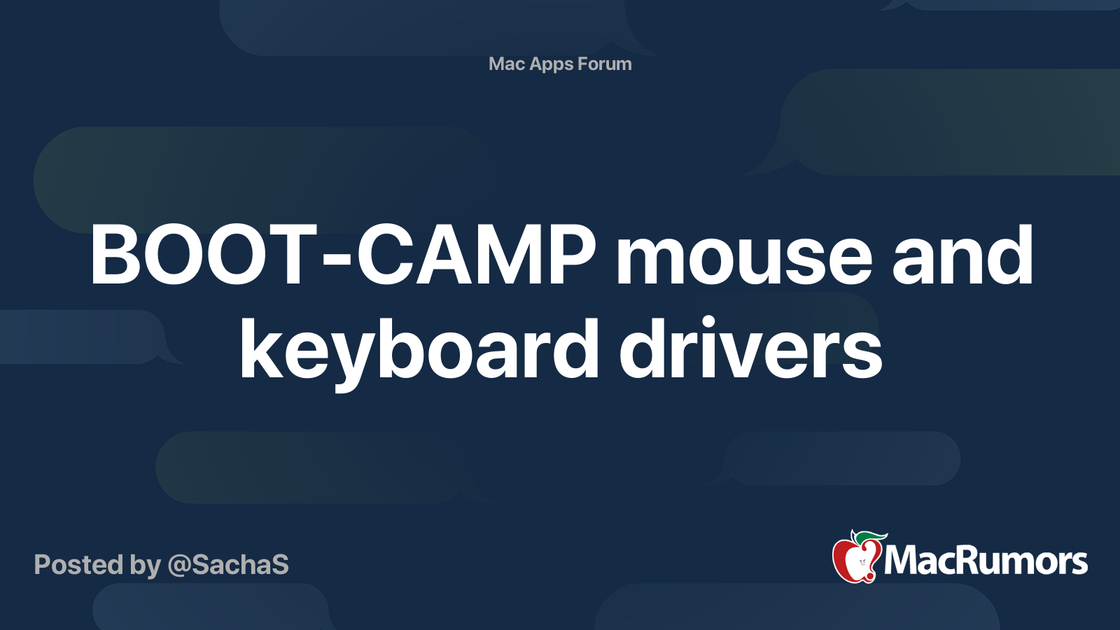 BOOT-CAMP mouse and keyboard drivers | MacRumors Forums