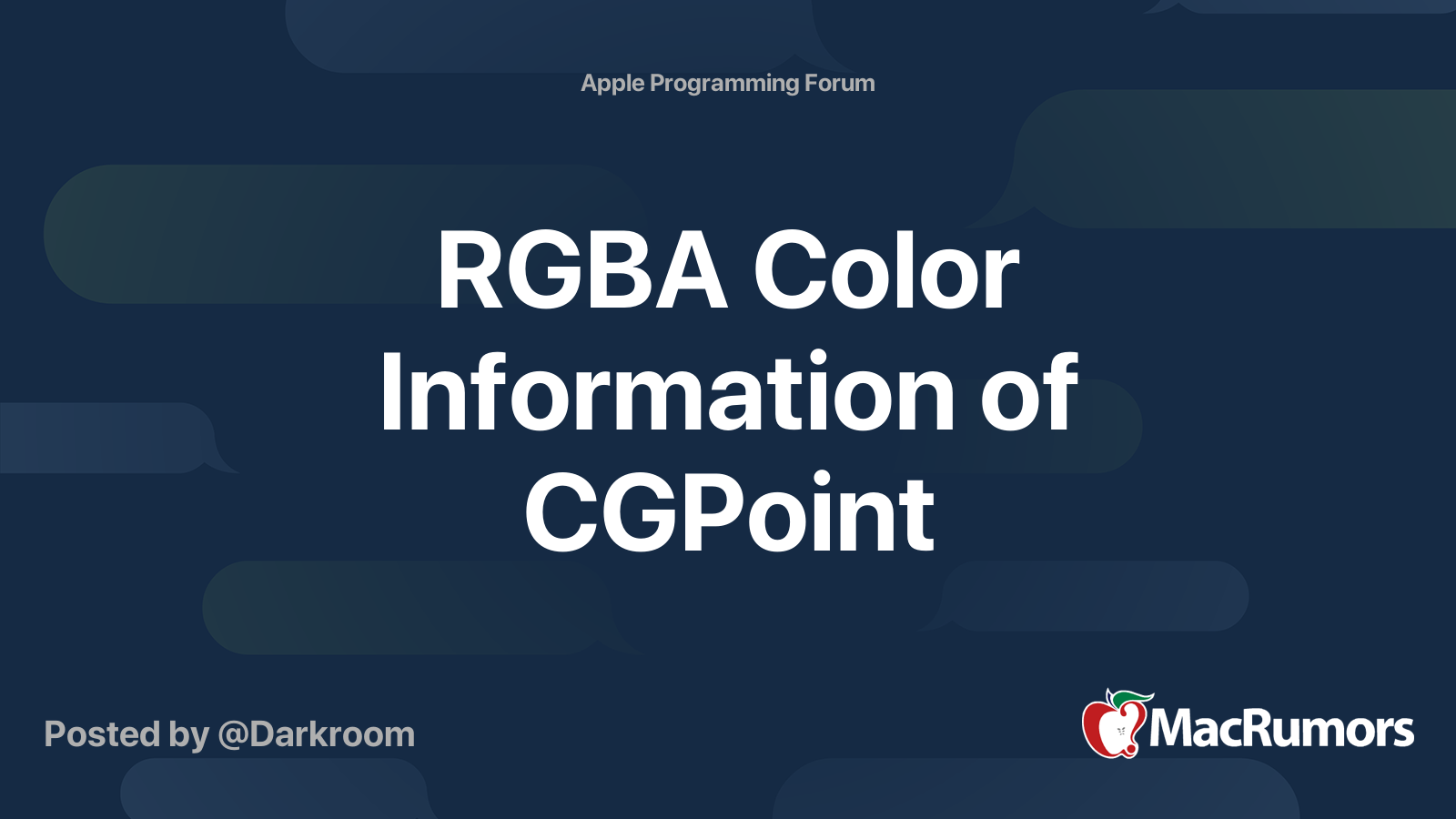 RGBA Color Information of CGPoint | MacRumors Forums