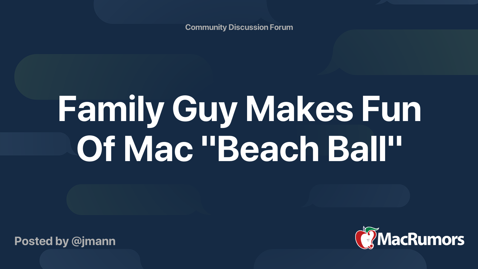 Family Guy Makes Fun Of Mac "Beach Ball" | MacRumors Forums