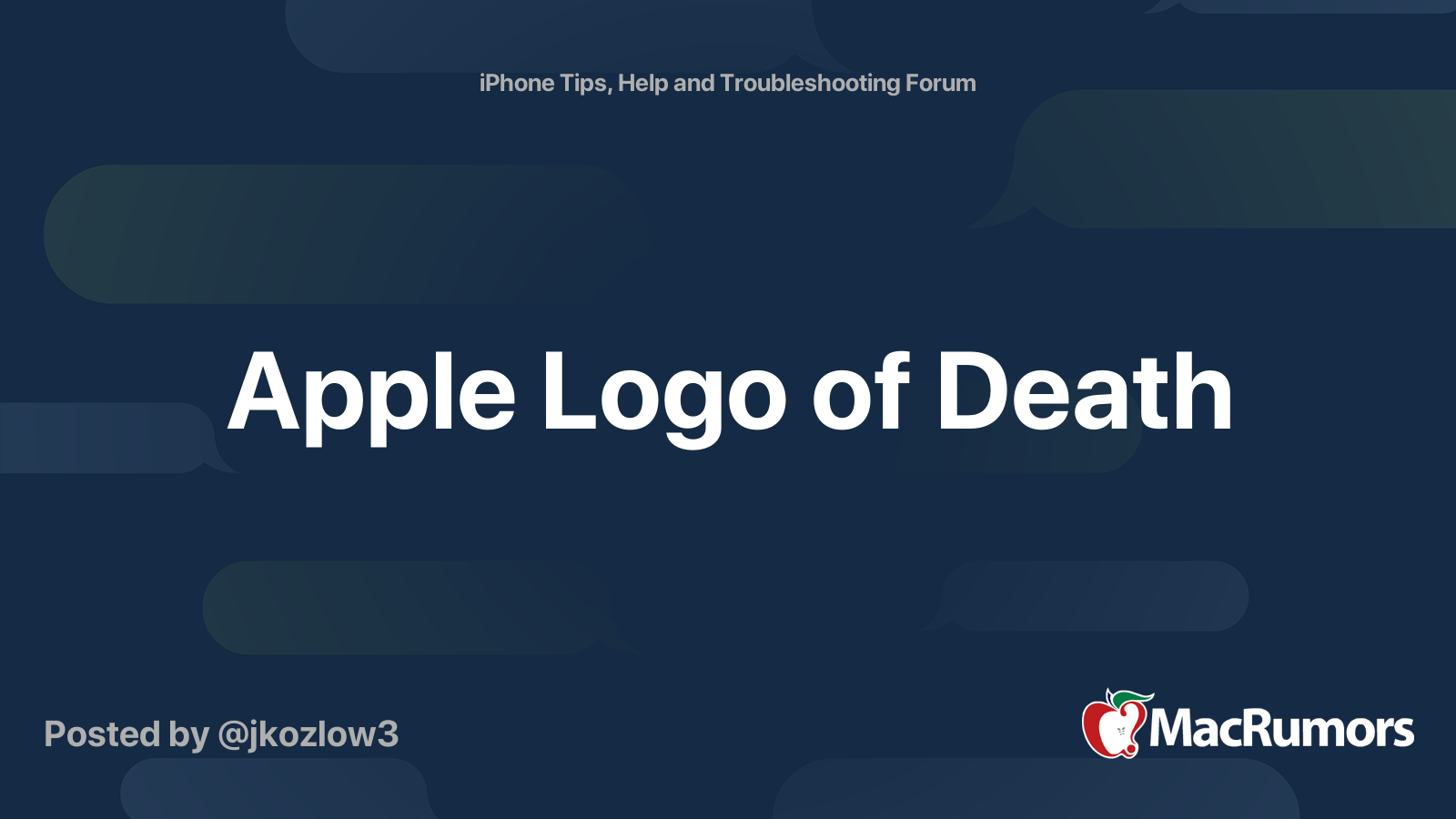 Apple Logo of Death | MacRumors Forums