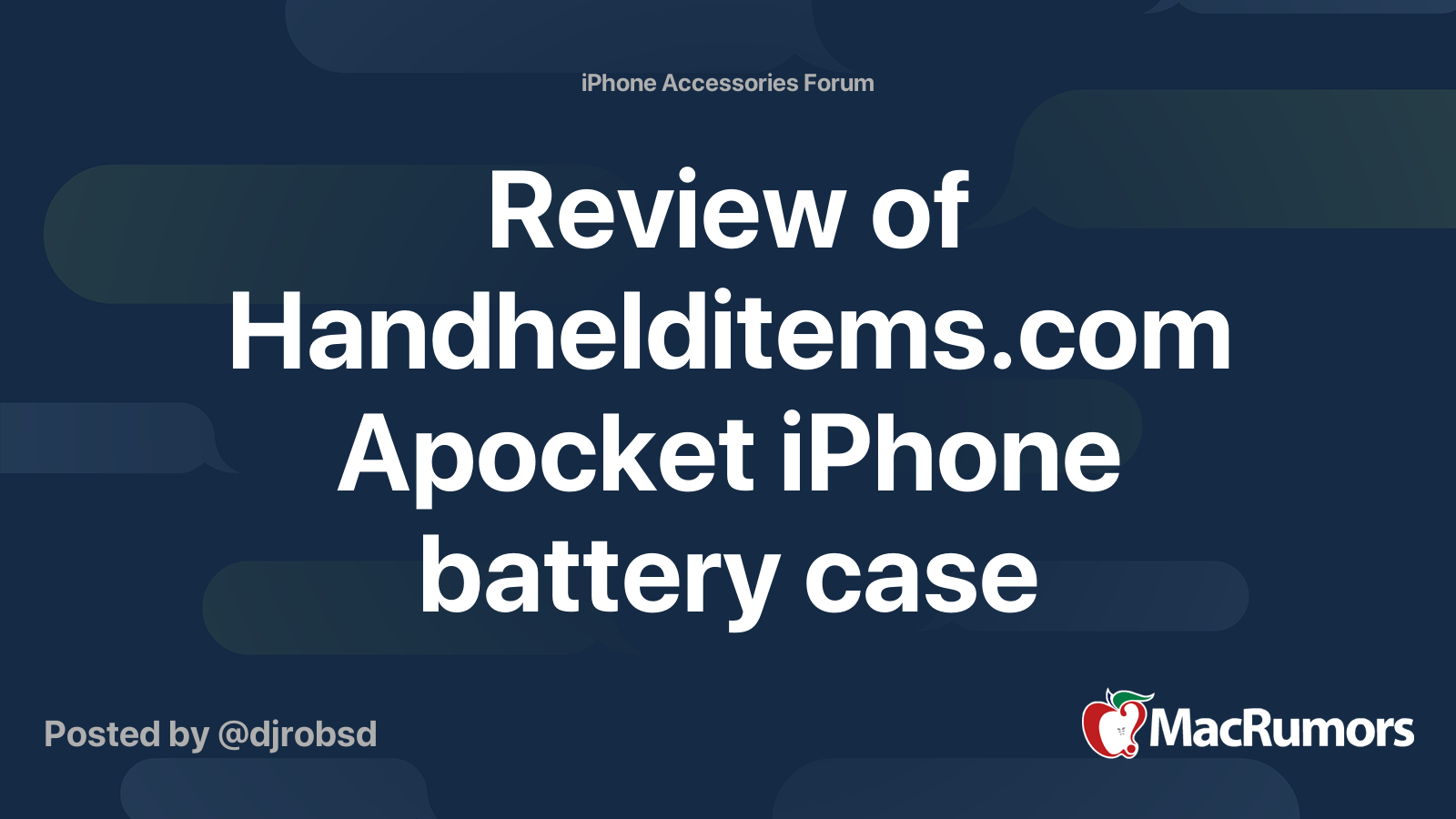 Review of Handhelditems.com Apocket iPhone battery case | MacRumors Forums