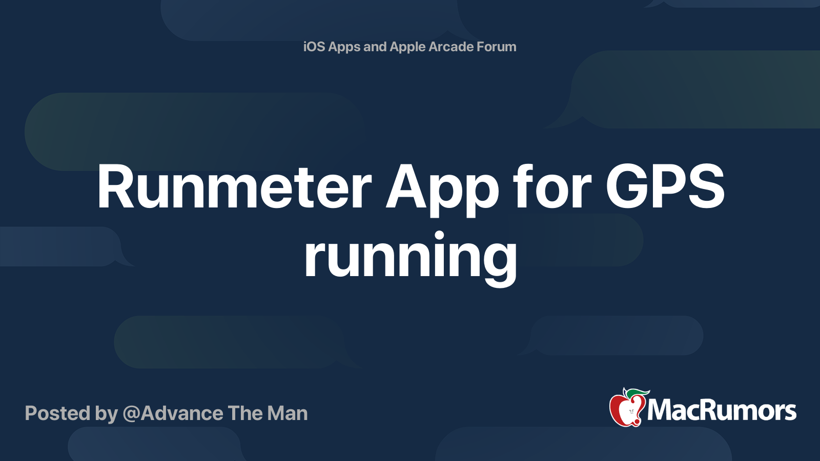 Runmeter App for GPS running | MacRumors Forums