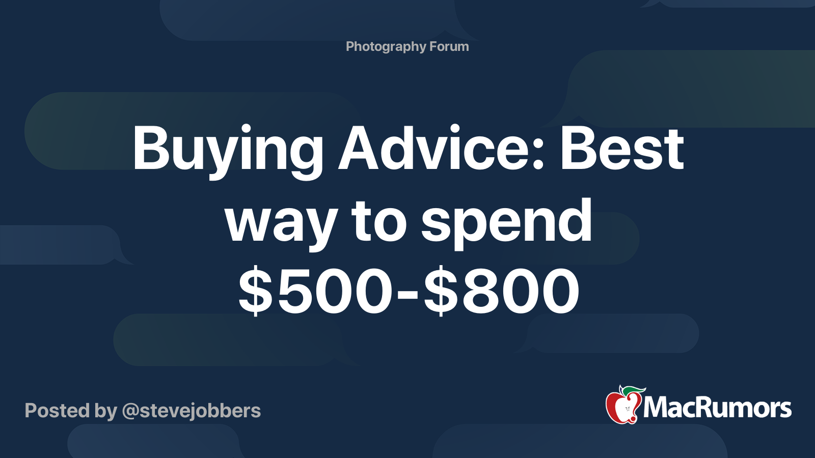 Buying Advice: Best way to spend $500-$800 | MacRumors Forums