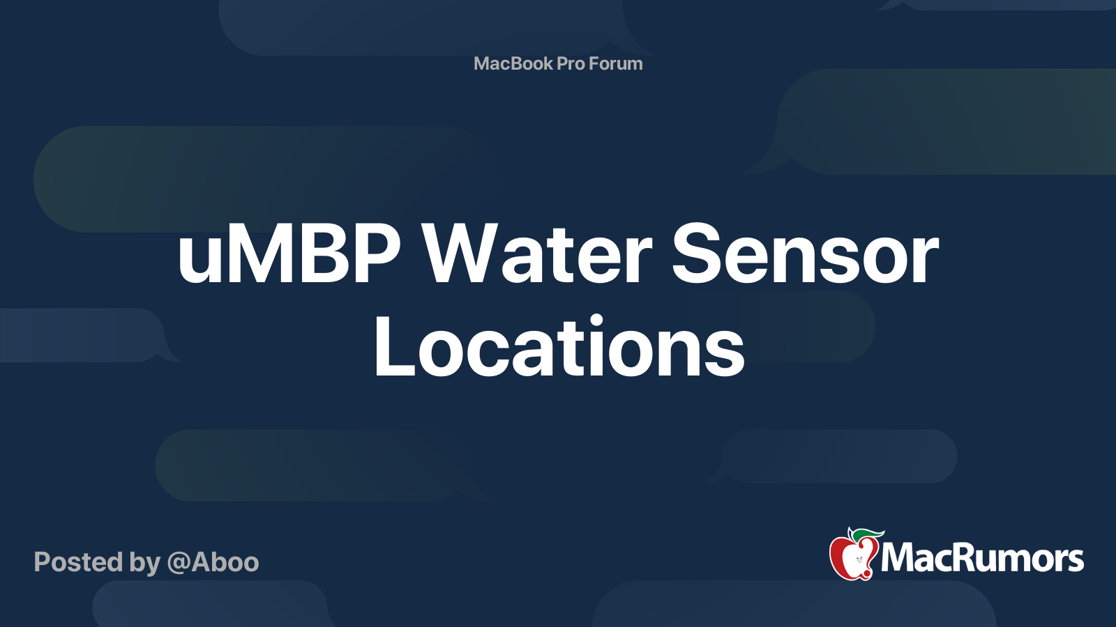 uMBP Water Sensor Locations | MacRumors Forums