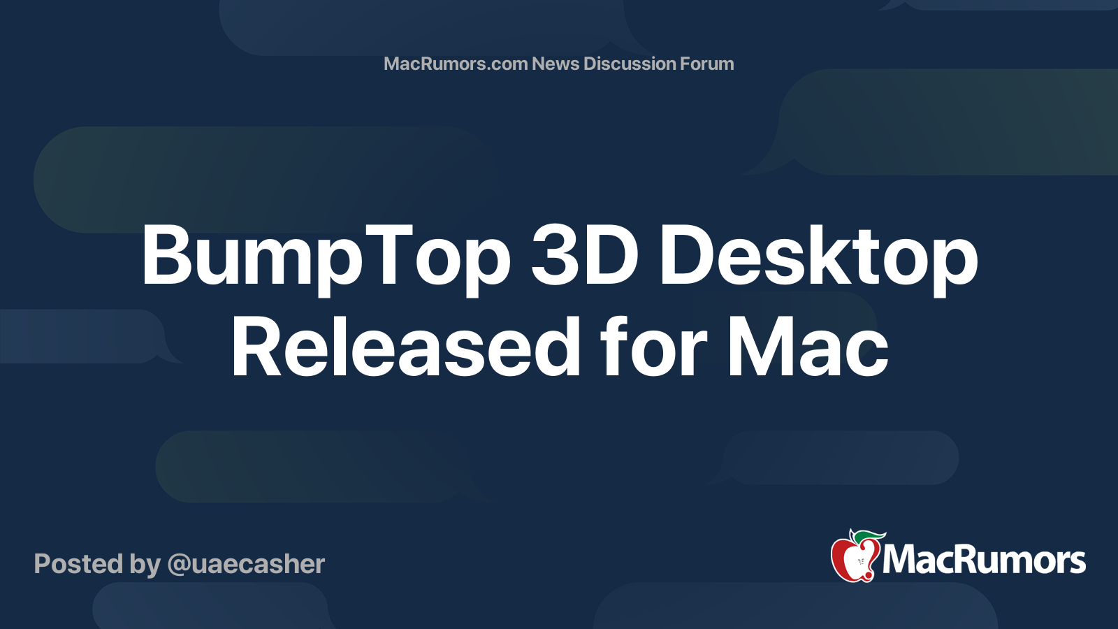 BumpTop 3D Desktop Released for Mac | MacRumors Forums