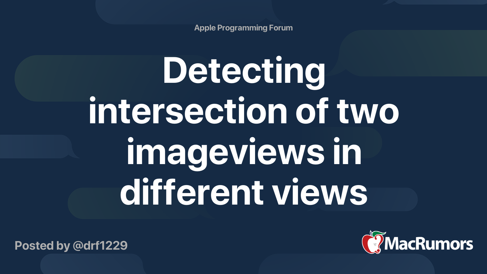 Detecting Intersection Of Two Imageviews In Different Views Macrumors Forums