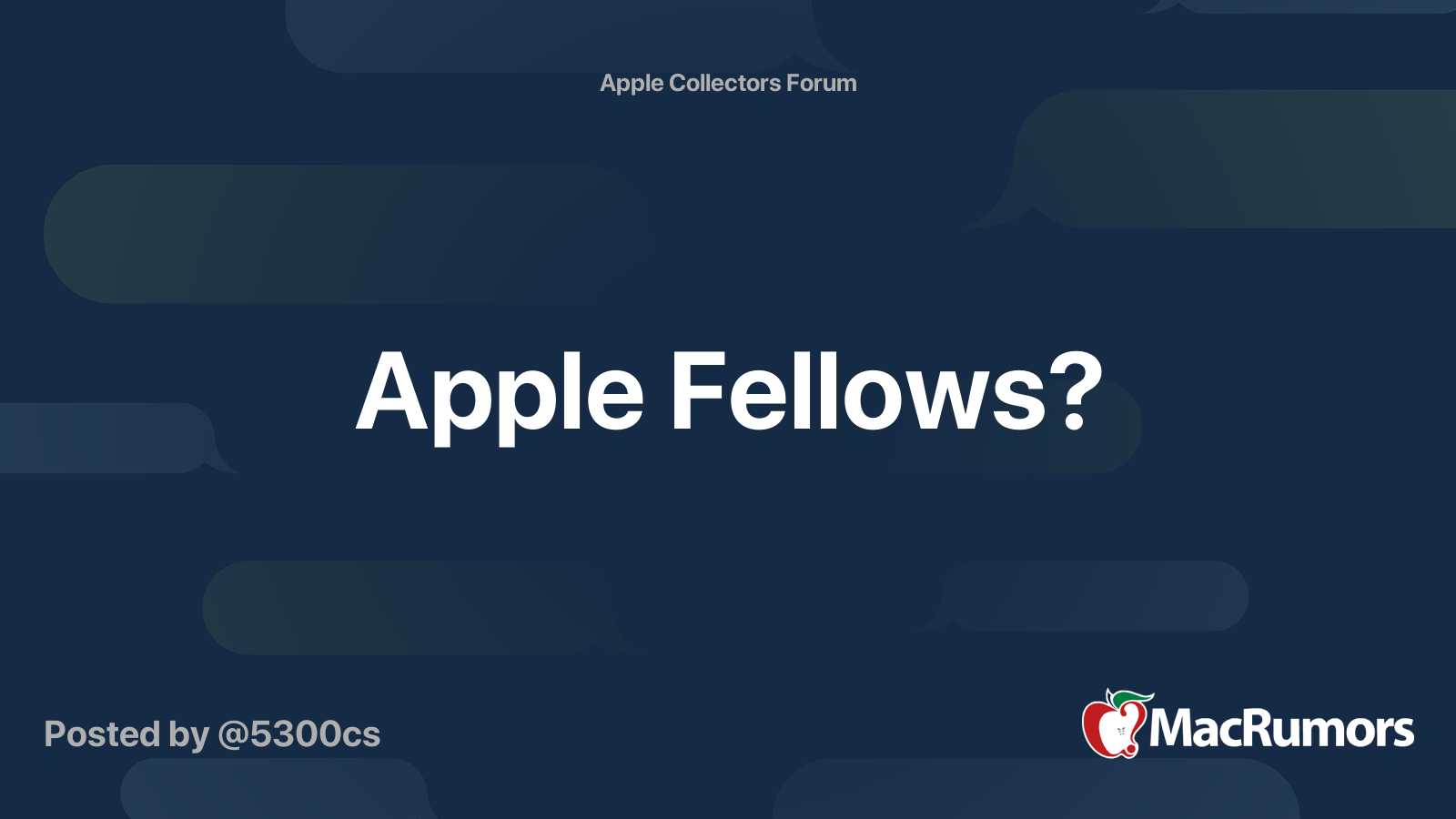 Apple Fellows? | MacRumors Forums