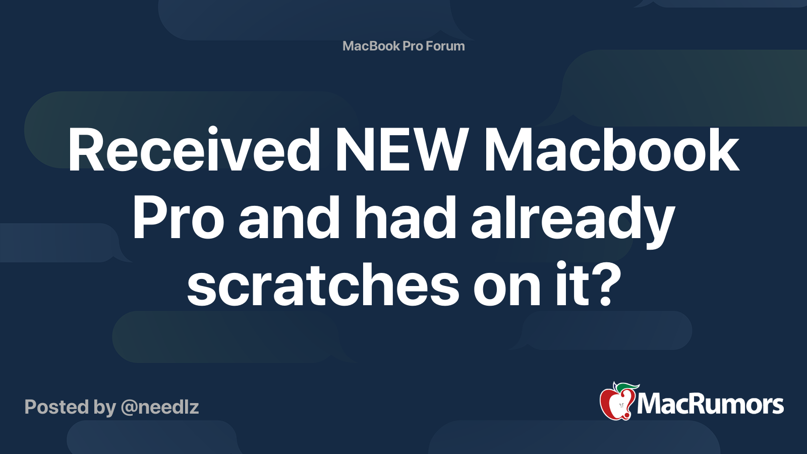 Received NEW Macbook Pro and had already scratches on it? | MacRumors Forums