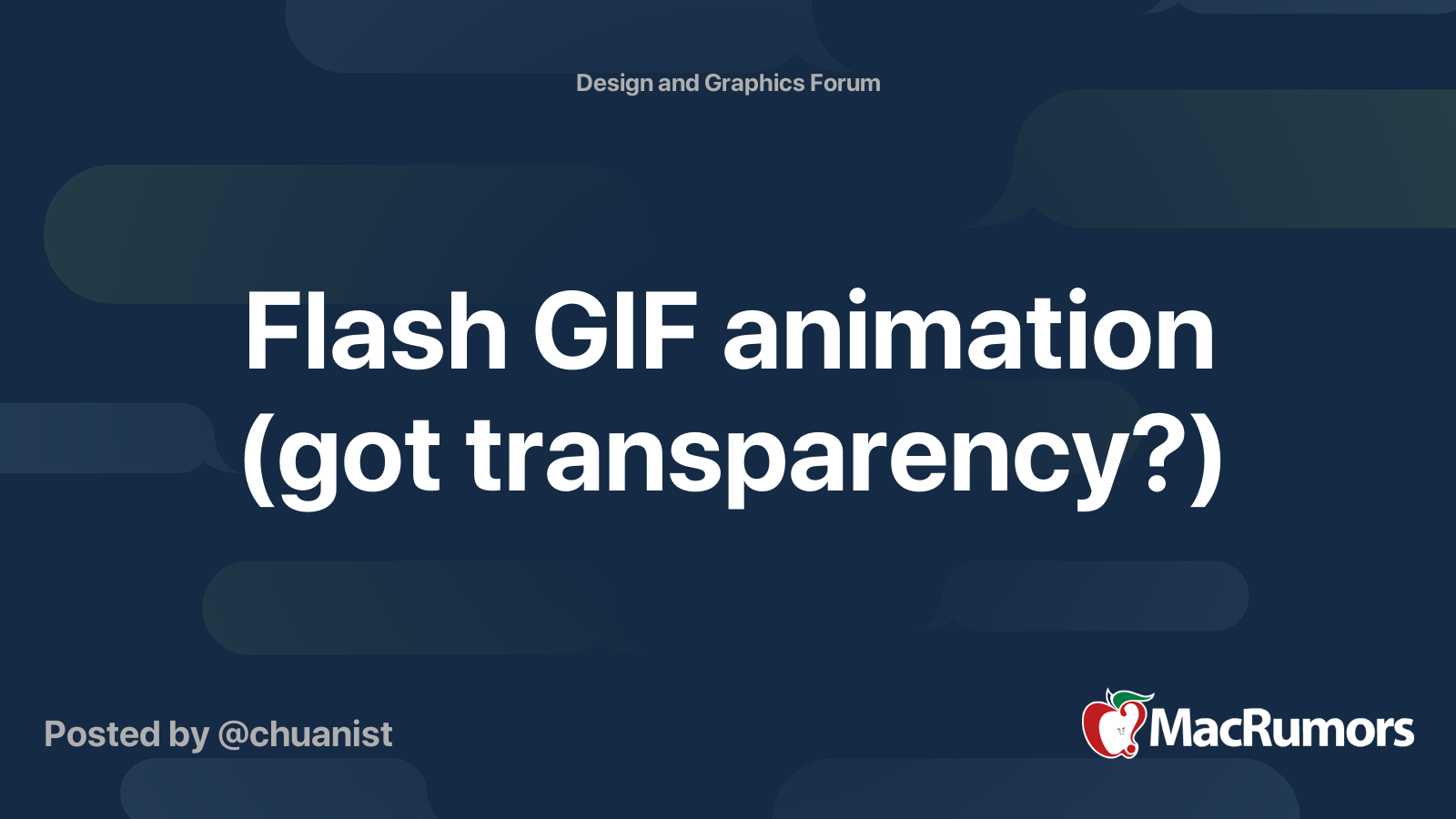 Flash GIF animation (got transparency?) | MacRumors Forums