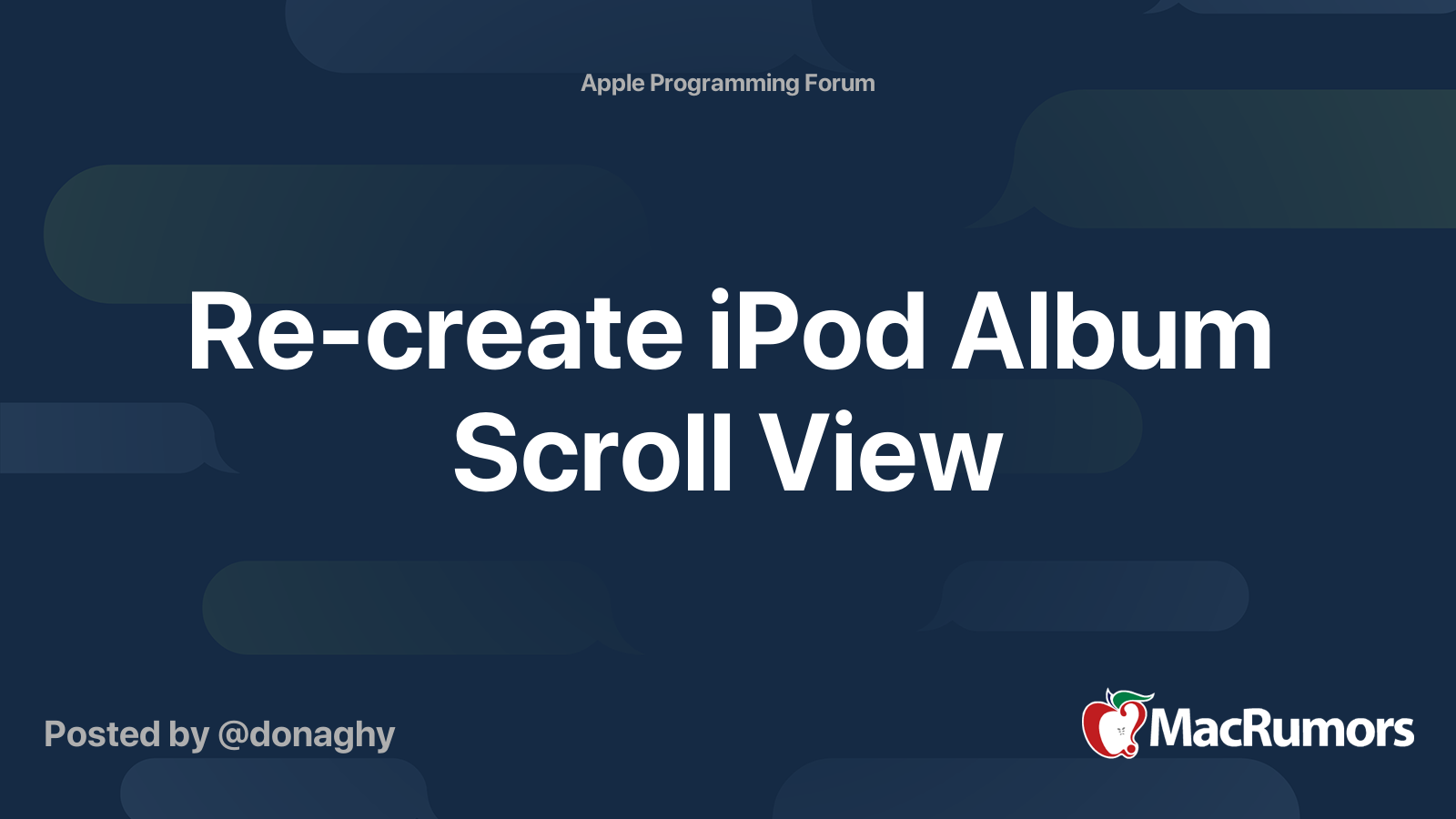 Re-create iPod Album Scroll View | MacRumors Forums