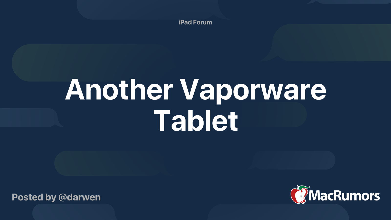 Another Vaporware Tablet | MacRumors Forums
