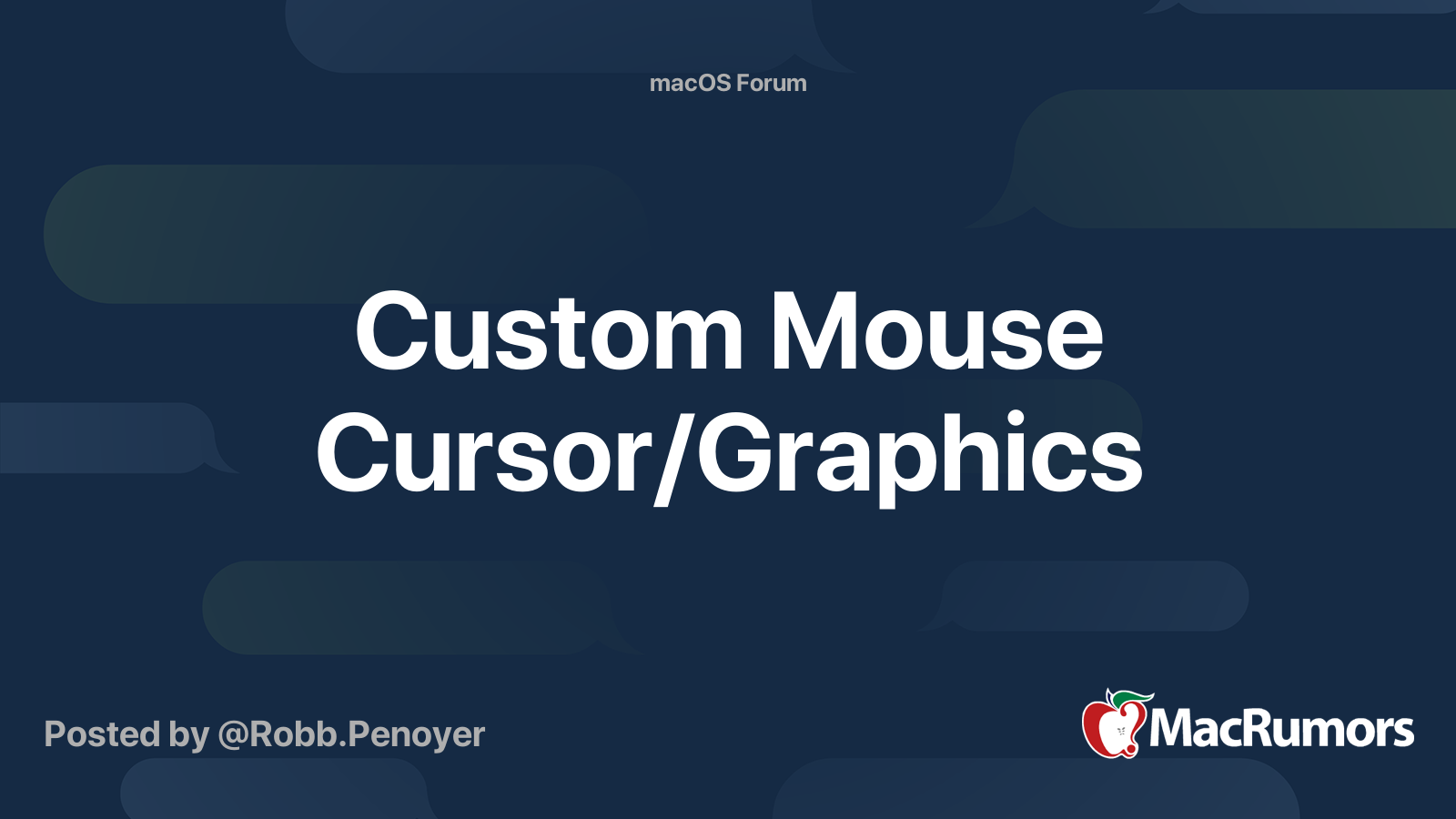 Custom Mouse Cursor Graphics Macrumors Forums