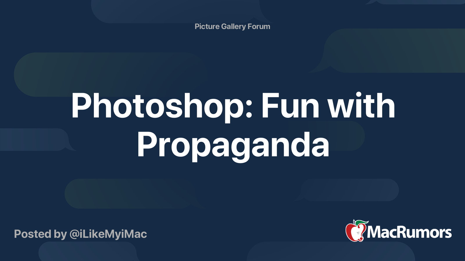Photoshop: Fun with Propaganda | MacRumors Forums