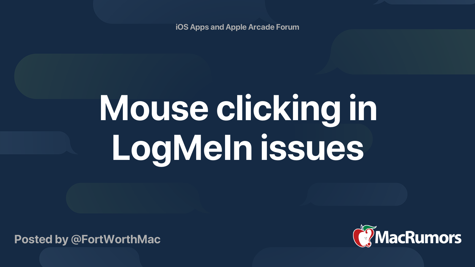 Mouse clicking in LogMeIn issues | MacRumors Forums