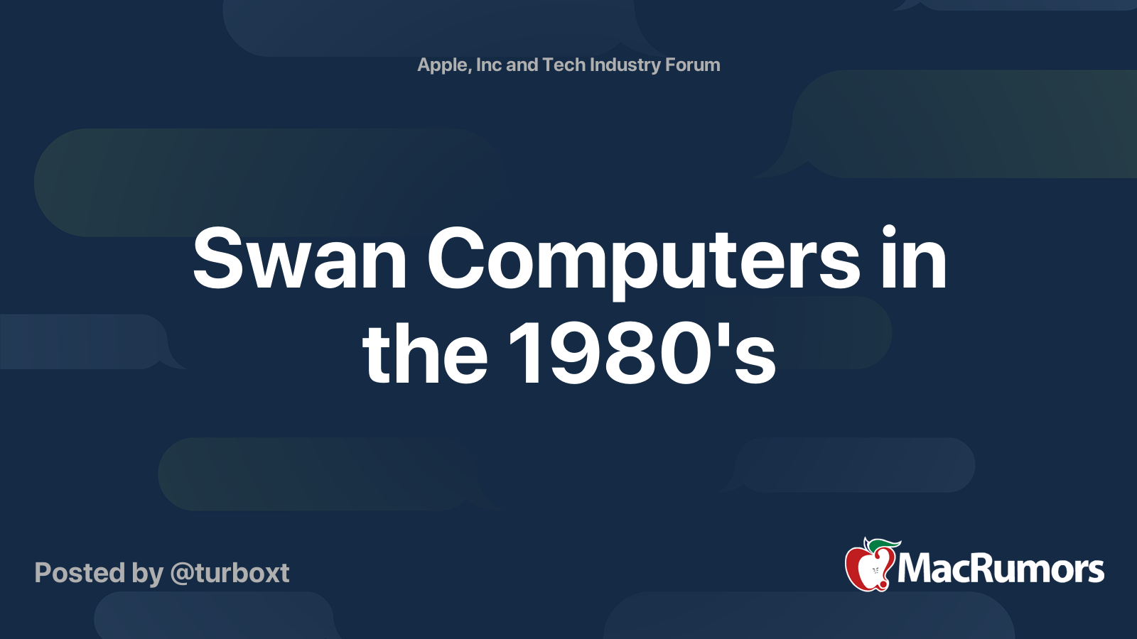 Swan Computers in the 1980's | MacRumors Forums