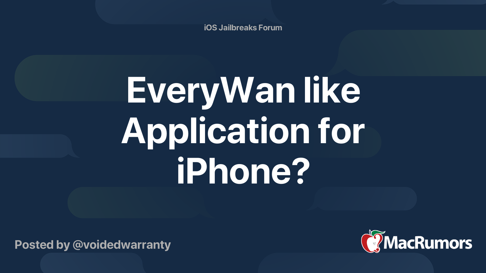 EveryWan like Application for iPhone? | MacRumors Forums