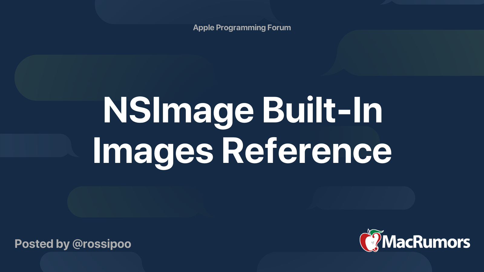 NSImage Built-In Images Reference | MacRumors Forums