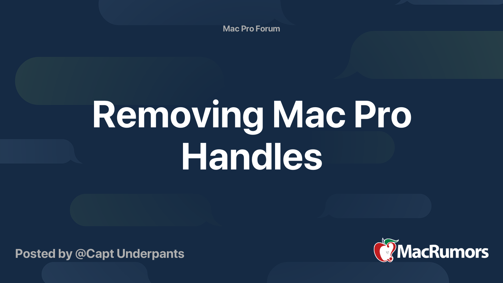 Removing Mac Pro Handles | MacRumors Forums