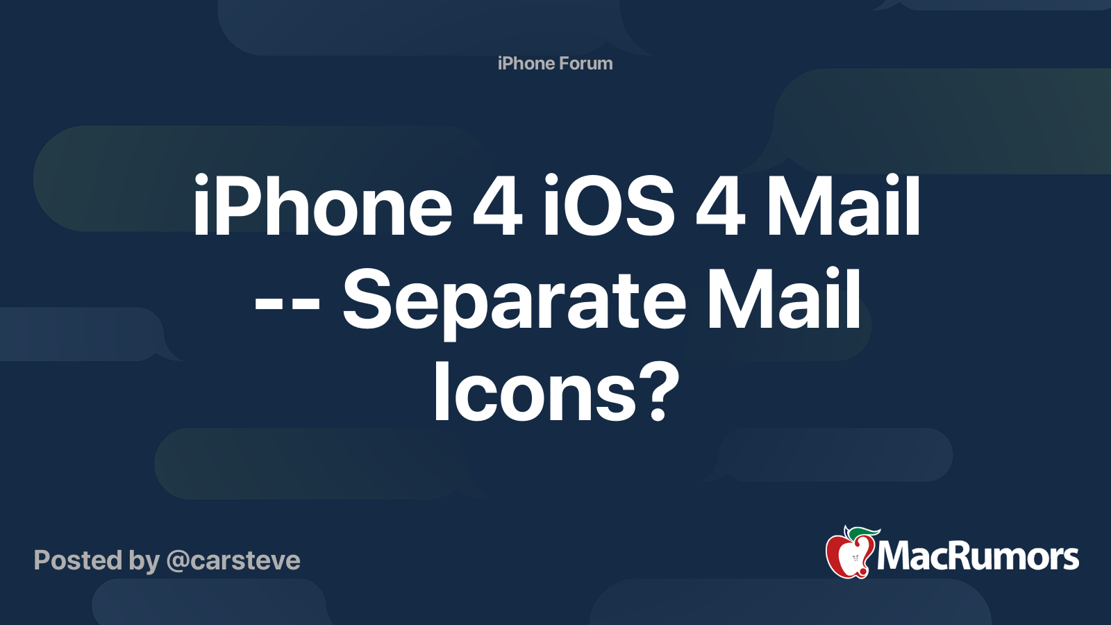 iPhone 4 iOS 4 Mail -- Separate Mail Icons? | MacRumors Forums
