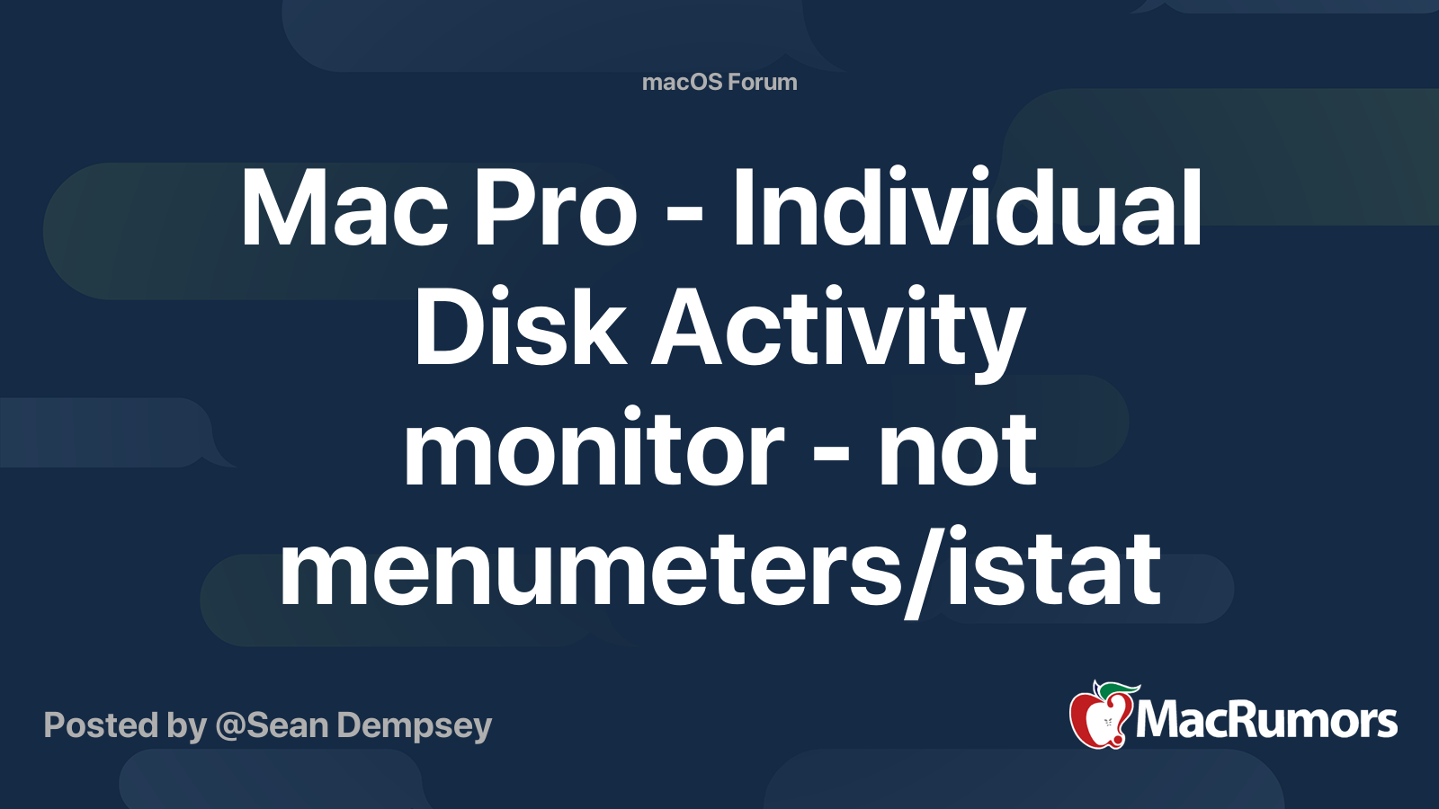 Mac Pro - Individual Disk Activity monitor - not menumeters/istat ...