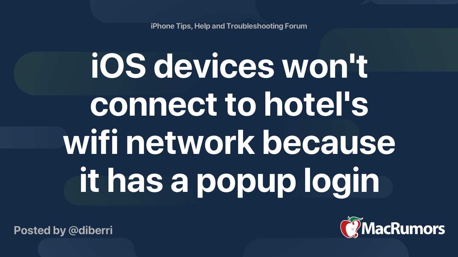 iOS devices won't connect to hotel's wifi network because it has a popup login screen ...