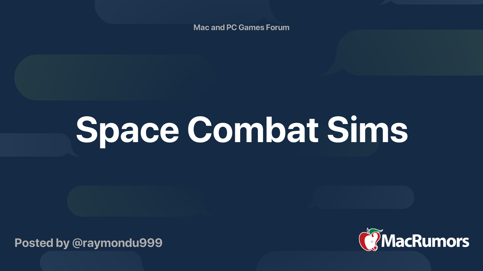 Space Combat Sims | MacRumors Forums
