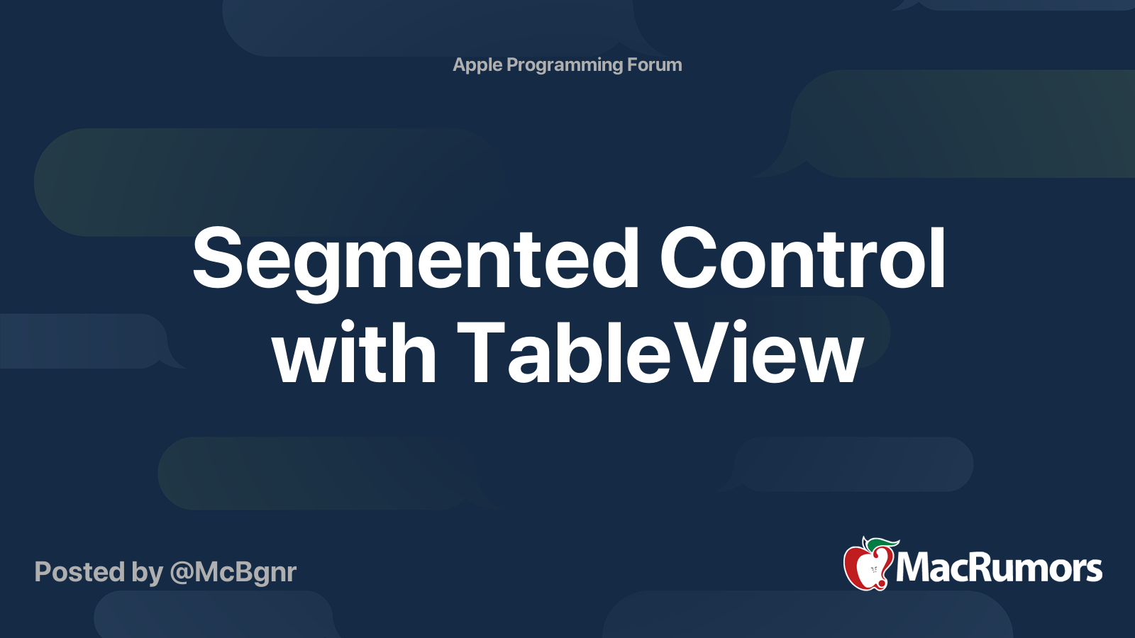 Segmented Control With Tableview Macrumors Forums
