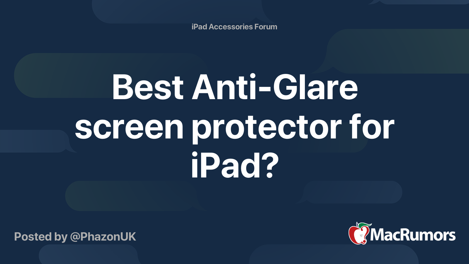 Best Anti Glare Screen Protector For Ipad Macrumors Forums 5552