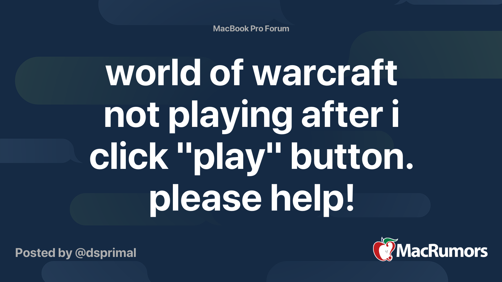 world of warcraft not playing after i click "play" button. please help ...