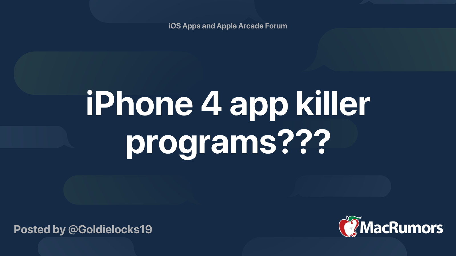 iPhone 4 app killer programs??? | MacRumors Forums