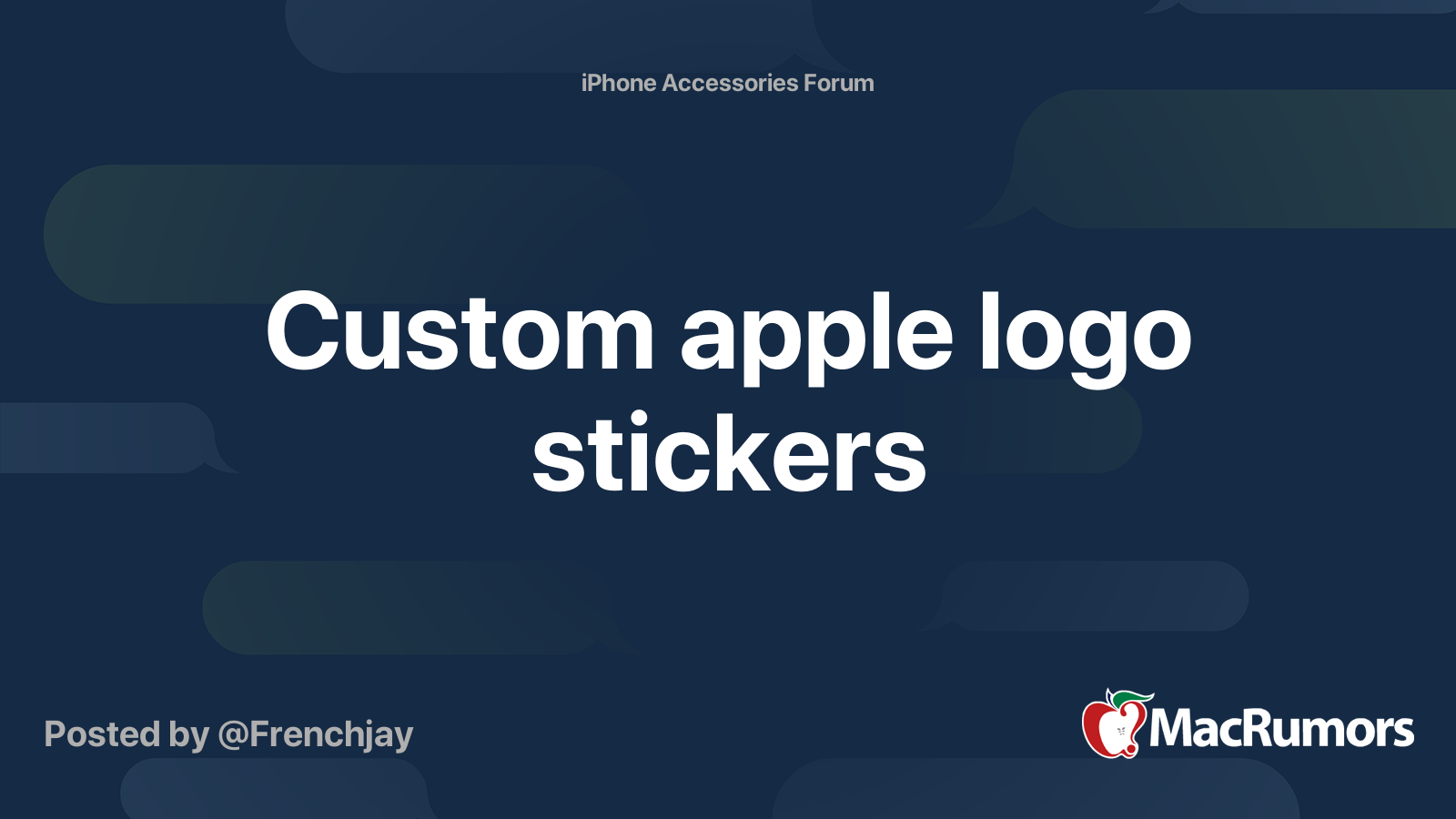 Custom apple logo stickers | MacRumors Forums