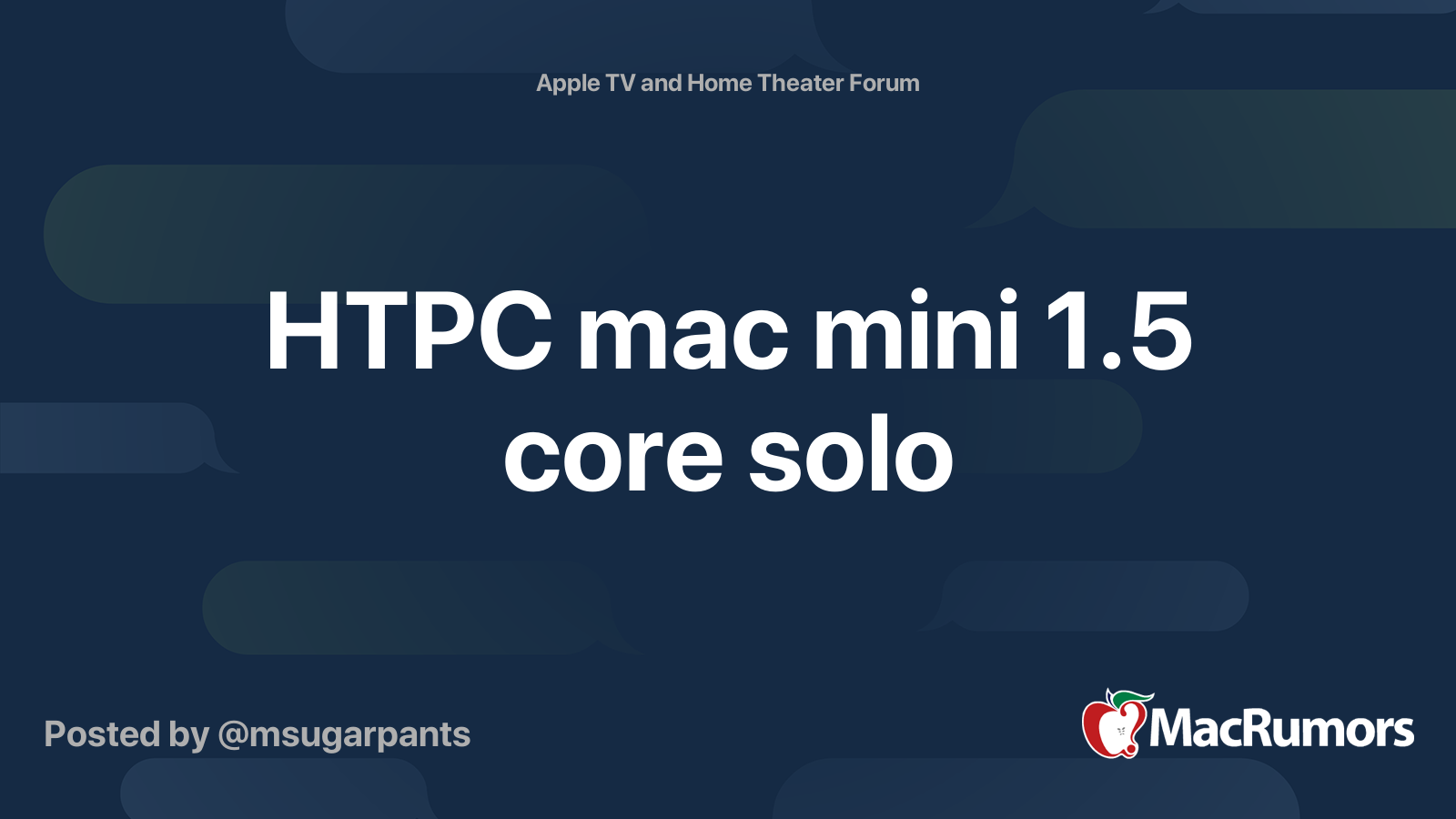 HTPC mac mini 1.5 core solo | MacRumors Forums