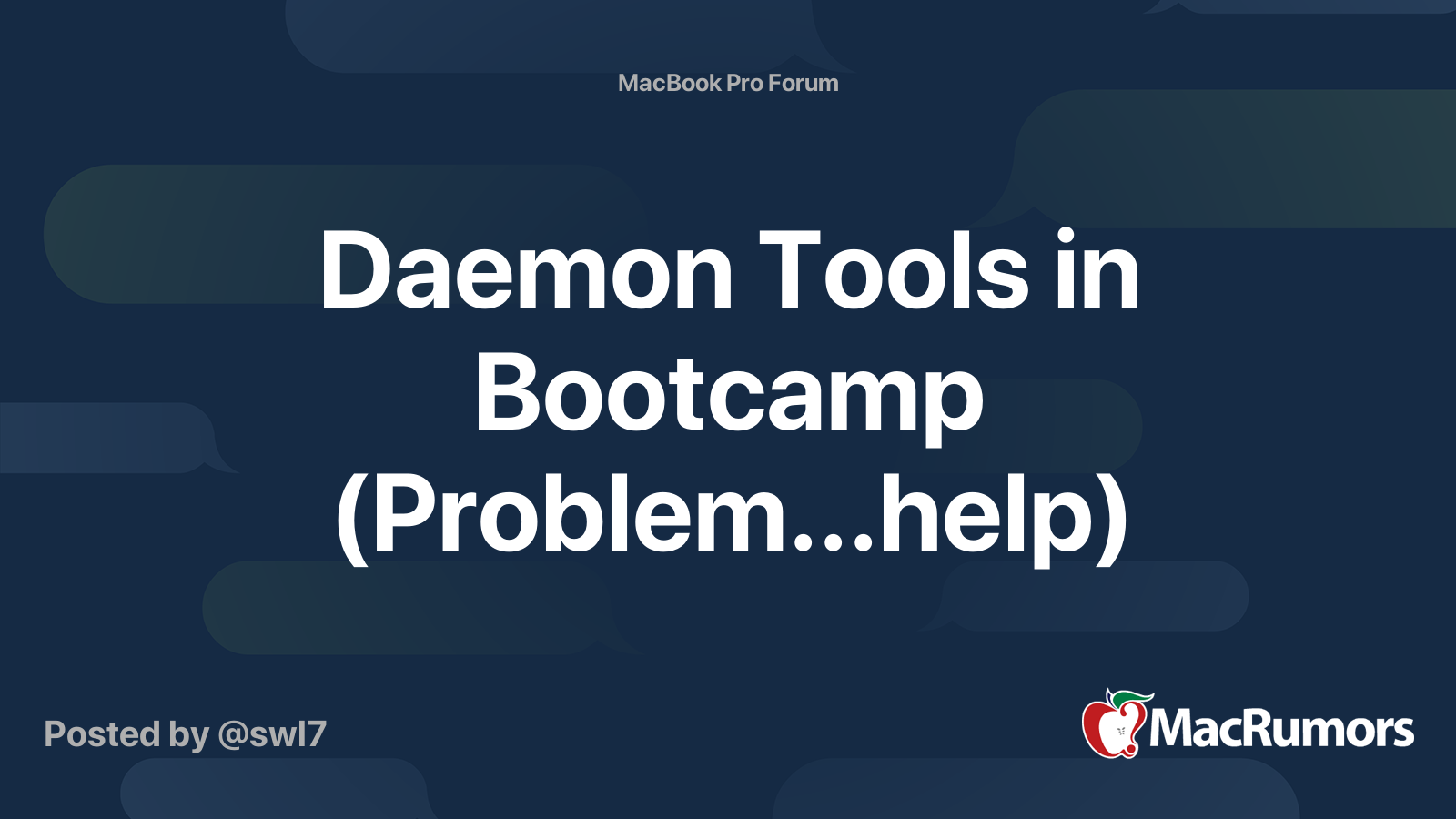 Daemon Tools in Bootcamp (Problem...help) | MacRumors Forums
