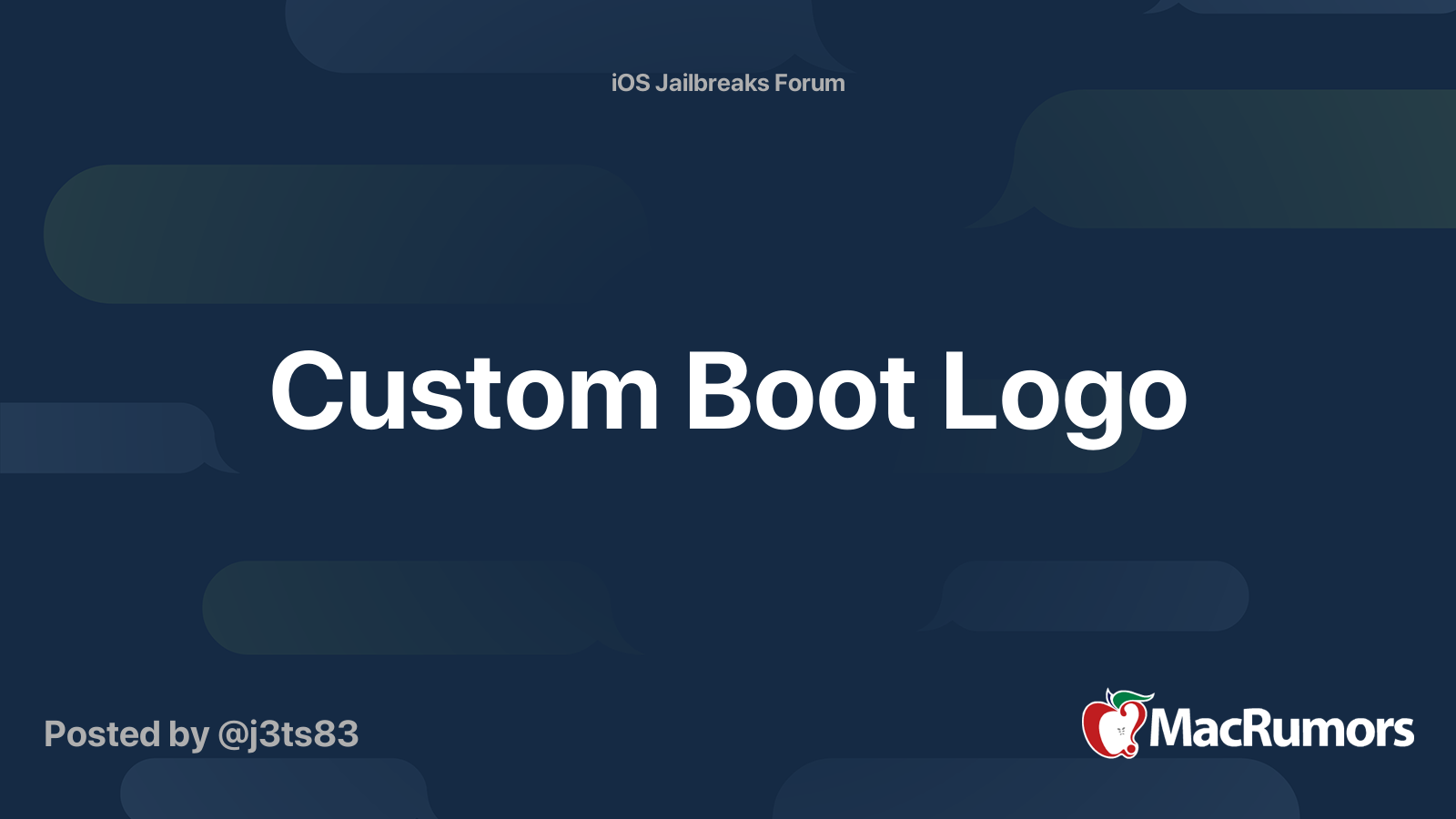 Custom Boot Logo | MacRumors Forums