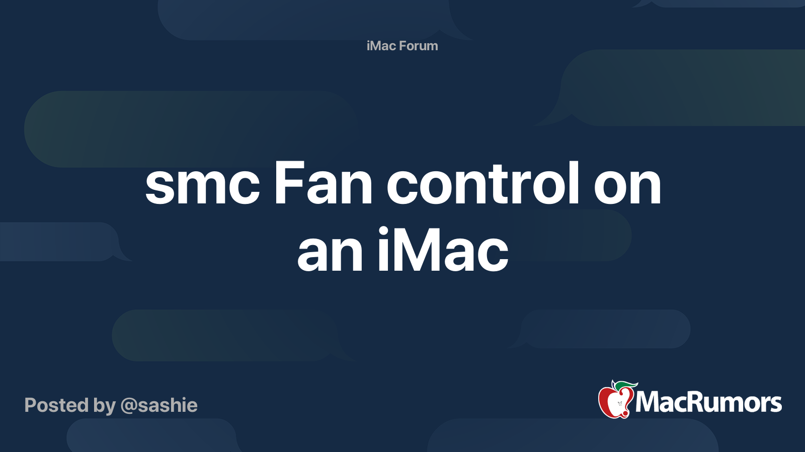 smc Fan control on an iMac | MacRumors Forums