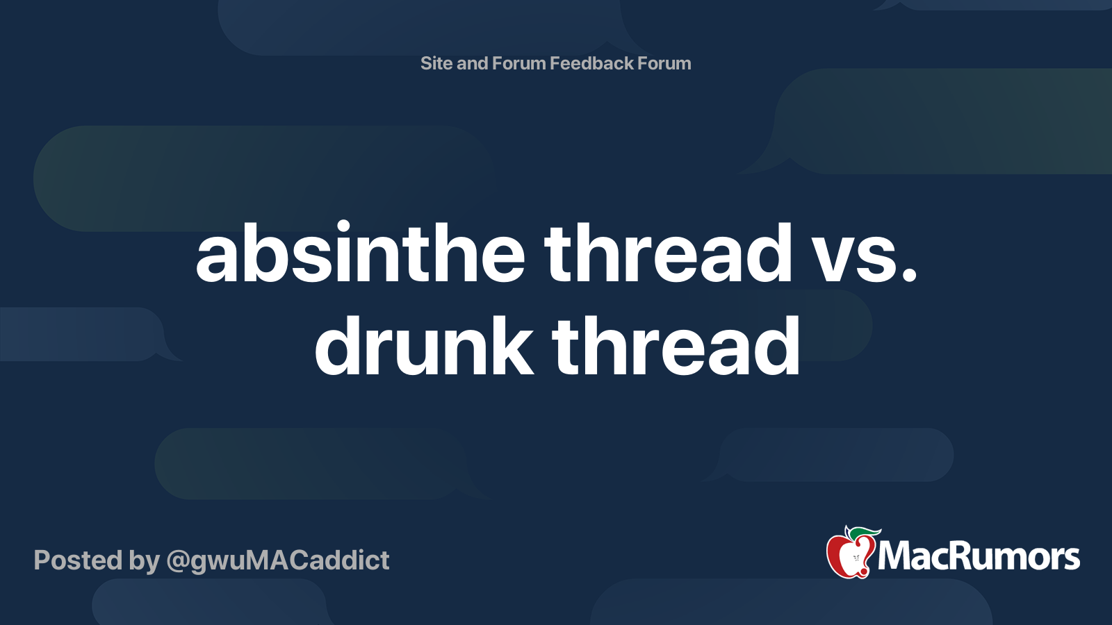 absinthe thread vs. drunk thread | MacRumors Forums