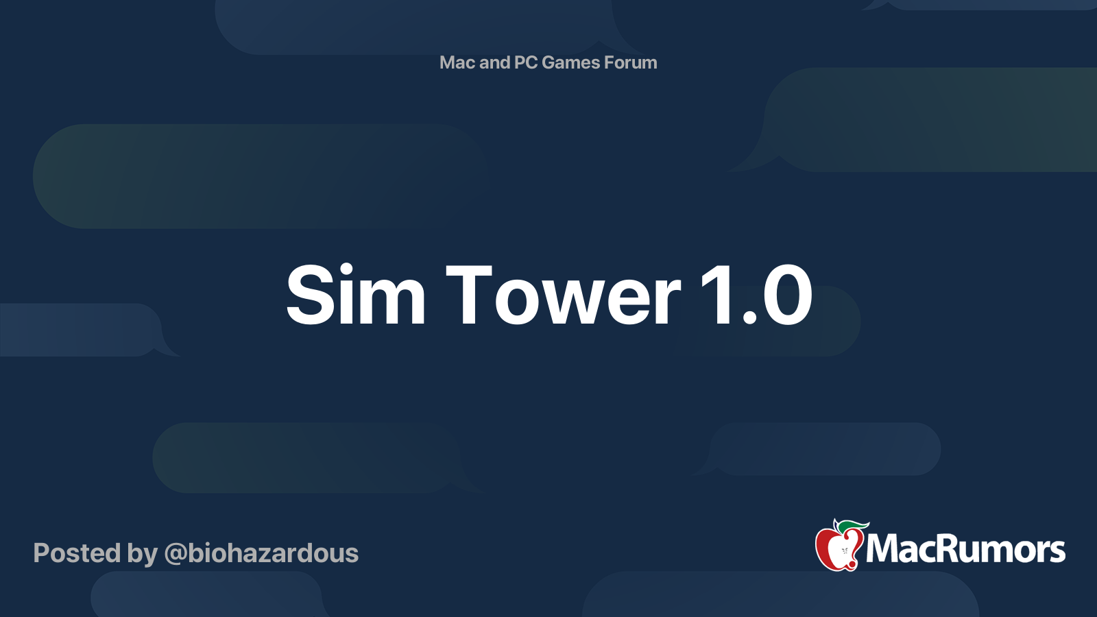 Sim Tower 1.0 | MacRumors Forums