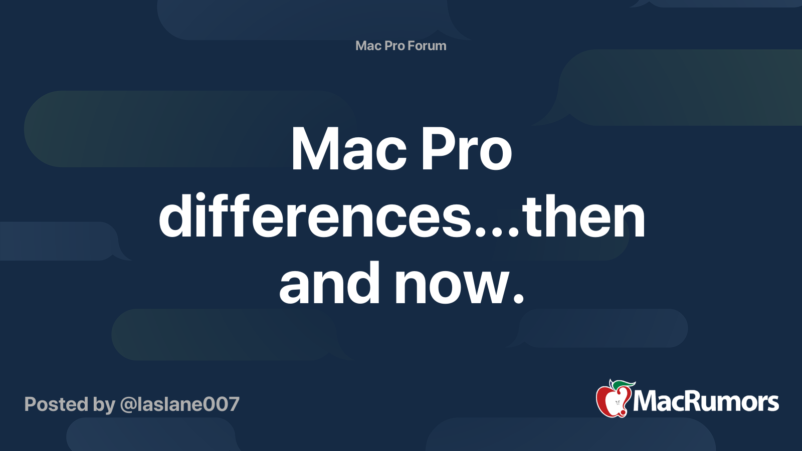 Mac Pro differences...then and now. | MacRumors Forums