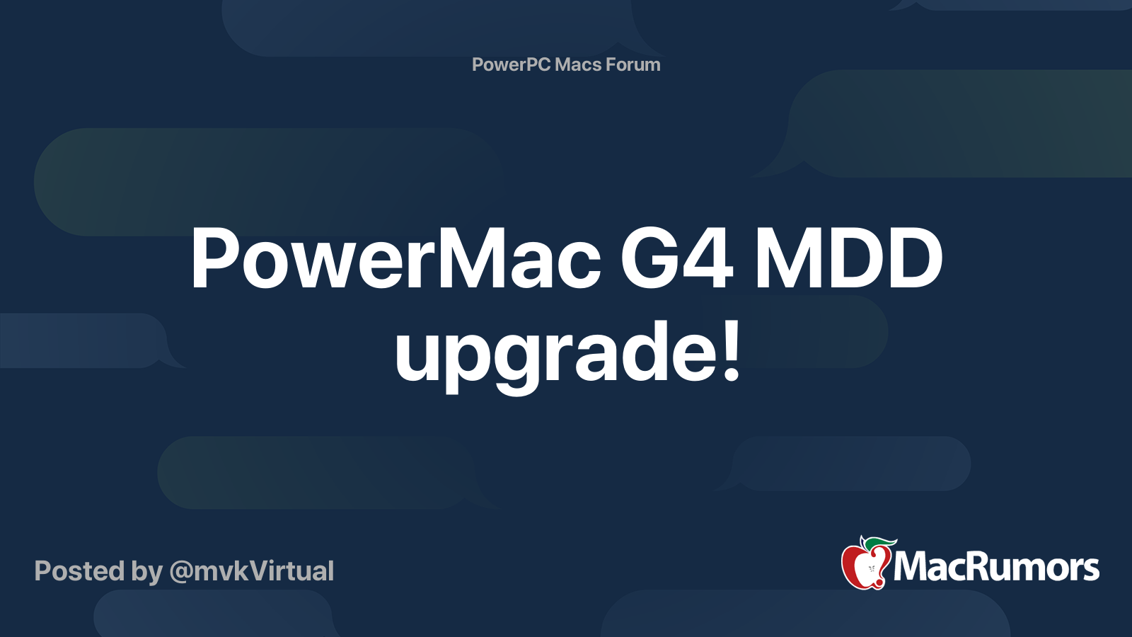 PowerMac G4 MDD upgrade! | MacRumors Forums