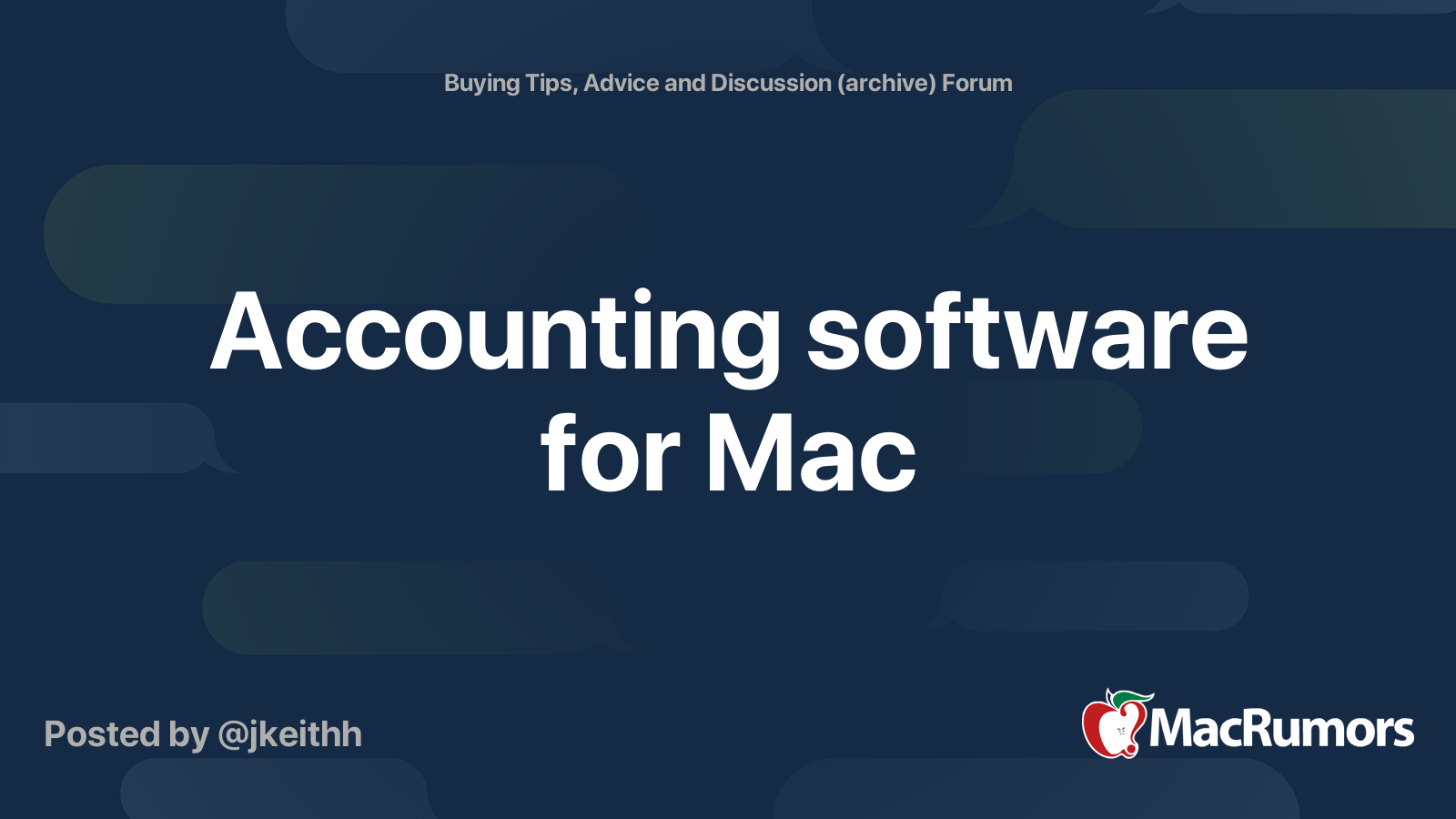 Accounting software for Mac | MacRumors Forums