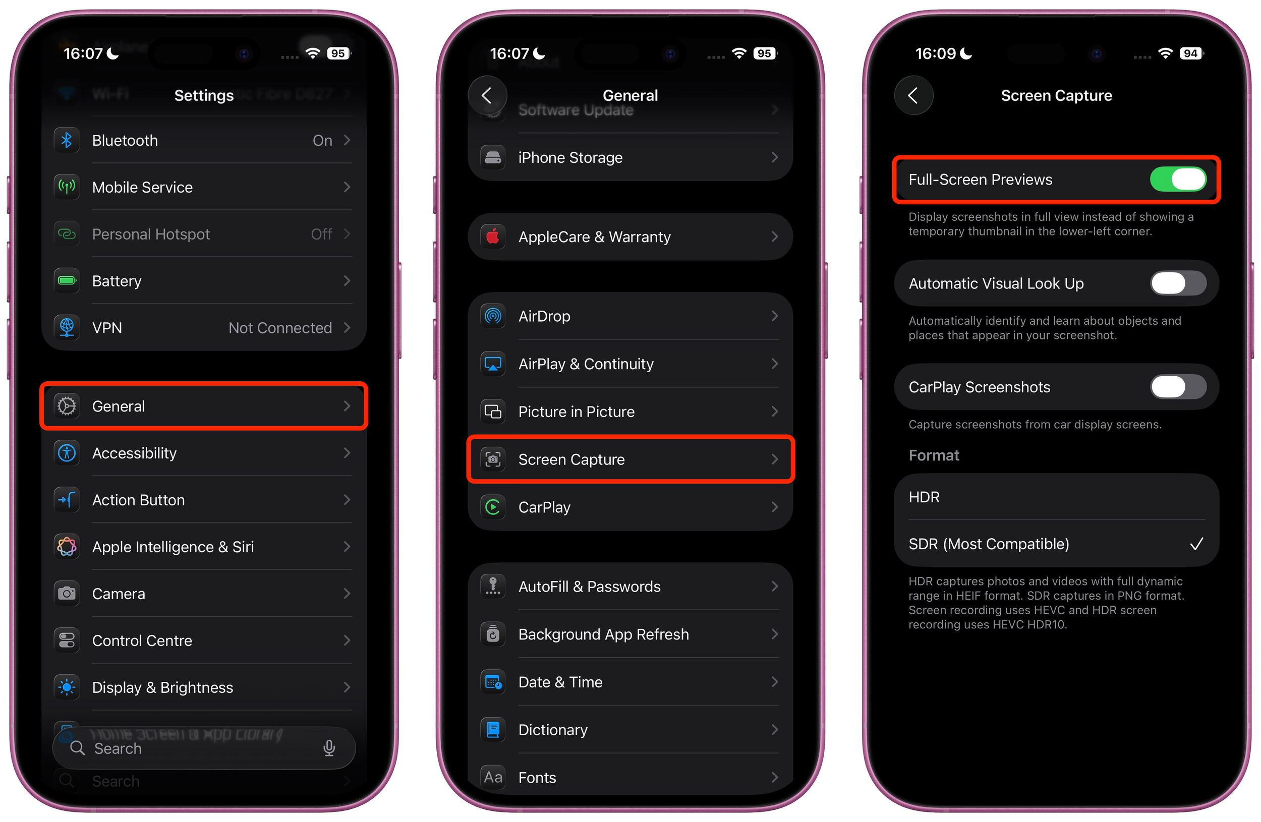 iOS 26 Screenshots: Turn Off Full-Screen Previews - MacRumors