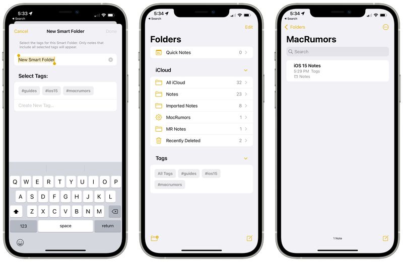 Everything New With the iOS 15 Notes and Reminders Apps - MacRumors